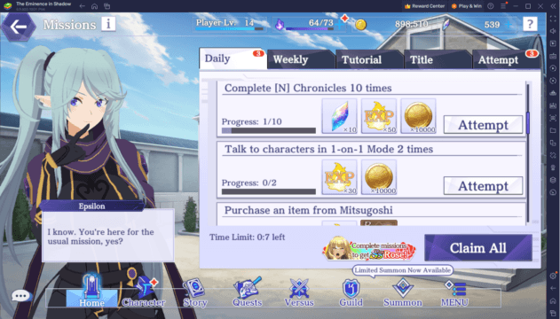 BlueStacks' Beginners Guide to Playing The Eminence in Shadow RPG