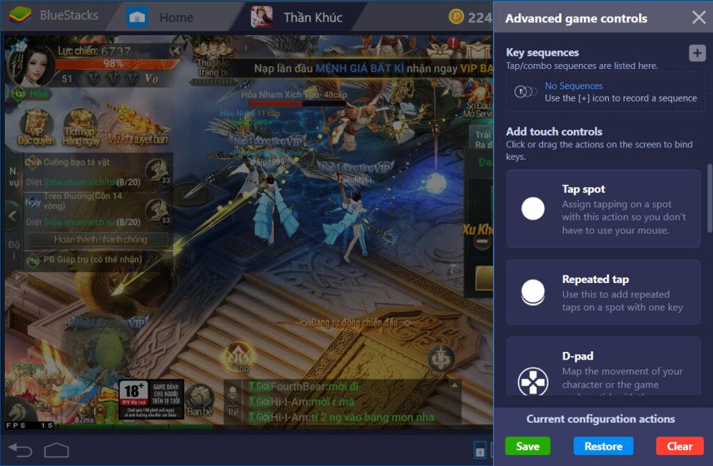 Thiết lập Game Controls khi chơi Thần Khúc Mobile | BlueStacks