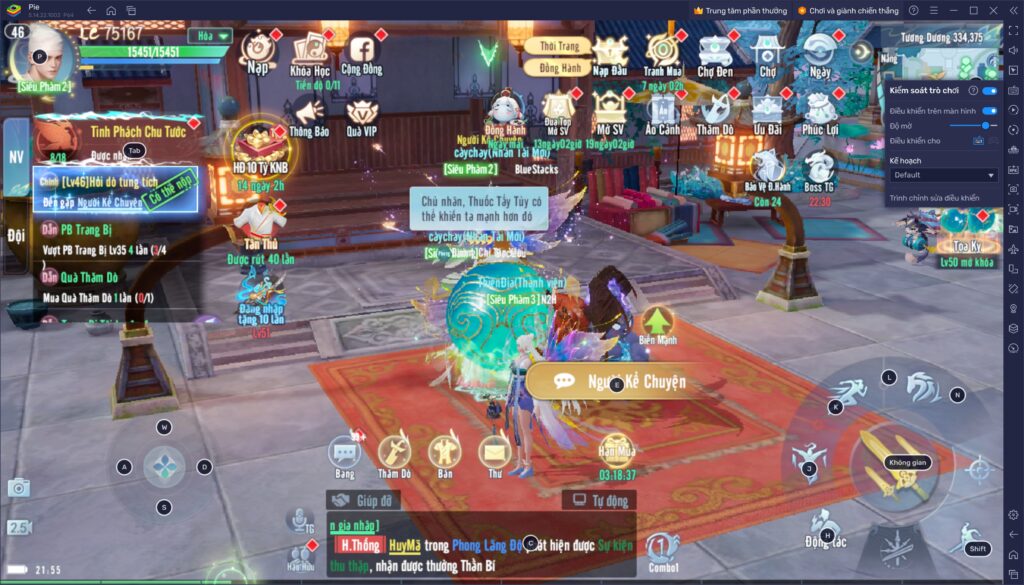 Cách điều khiển nhân vật mượt mà khi chơi Tuyệt Thế Trảm Yêu Ký trên PC ...